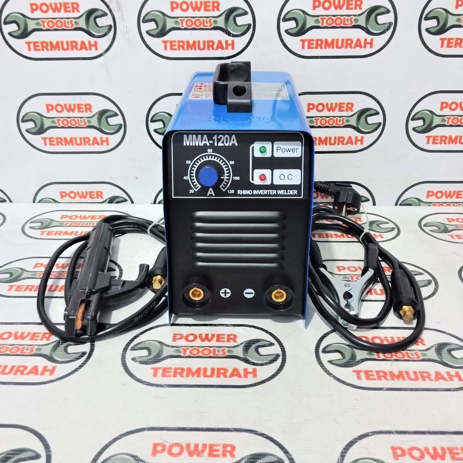 Jual Travo Las Rhino 120A 450 watt Biru Trafo Inverter MMA 120 A Welding | Shopee Indonesia