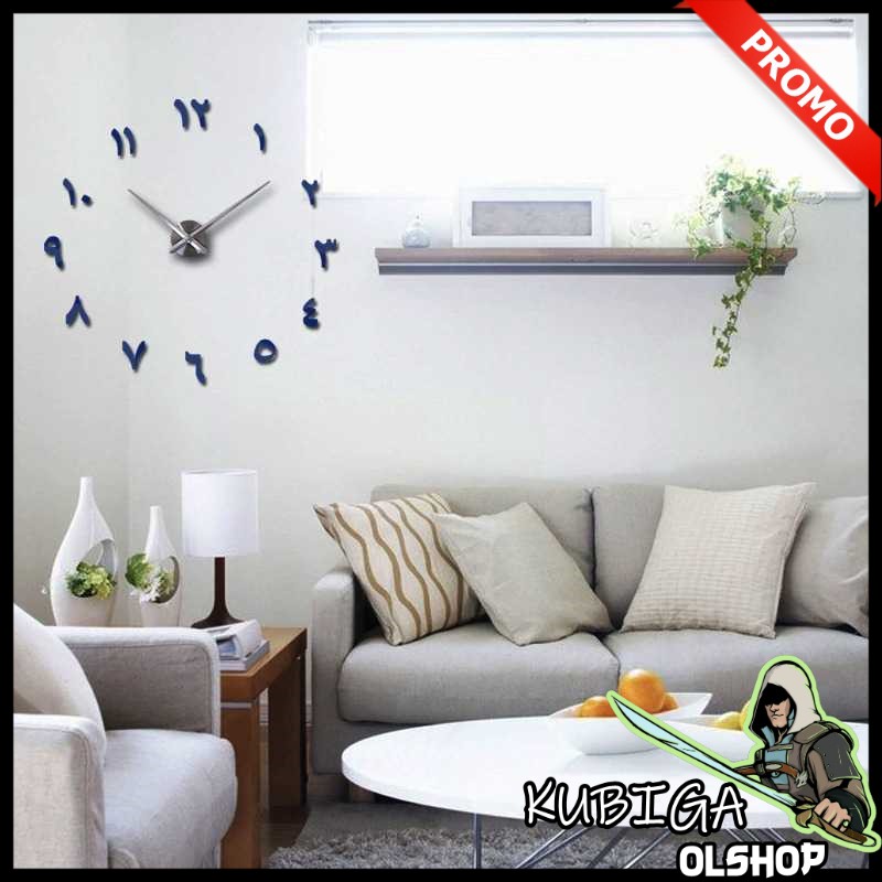 Jual Jam Dinding Angka Arab Hijaiyah Ukuran Besar DIY Giant Wall Clock ...
