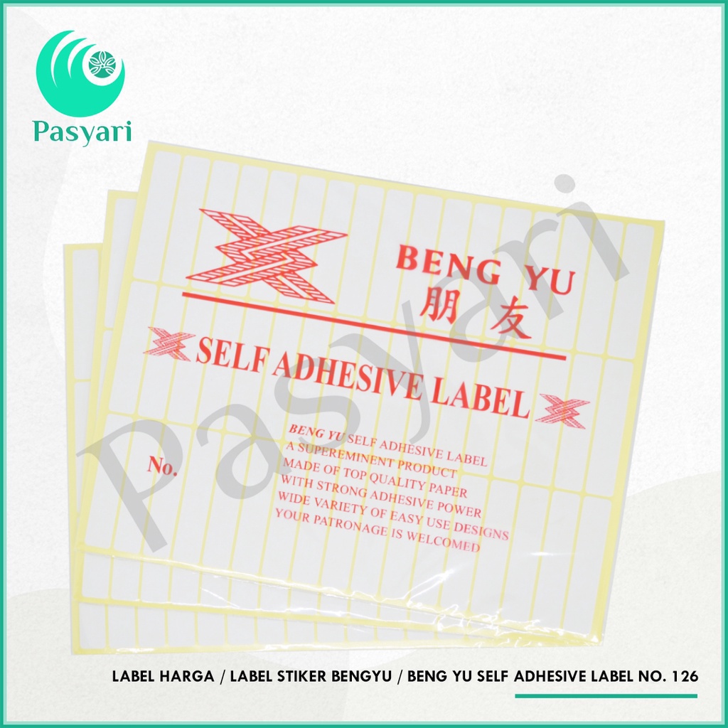 Jual Label Harga Label Stiker Bengyu Beng Yu Self Adhesive Label ...