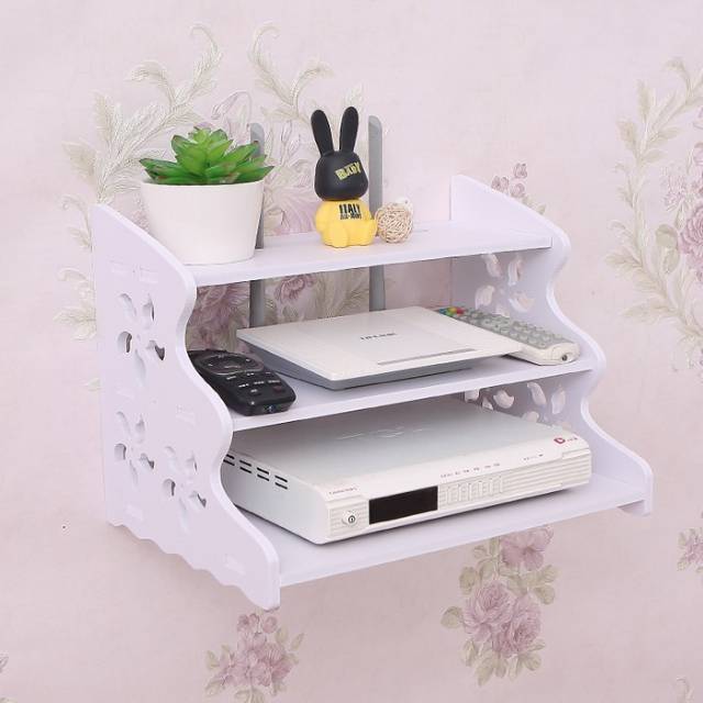 Jual RAK DINDING 3 SUSUN SERBAGUNA RAK WIFI MODEM RAK DINDING MURAH ...