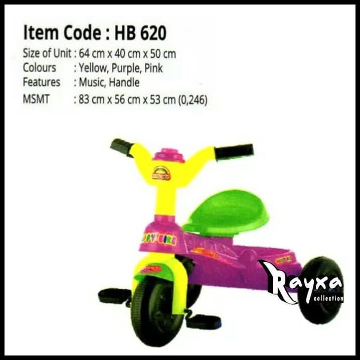 Jual Jual Sepeda Roda Tiga Anak Hb 620 Lengkap Dengan Musik | Shopee ...