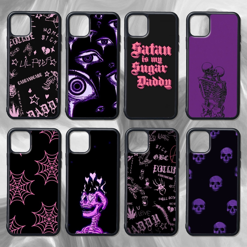 Jual CASE CUSTOM RUBBER IPHONE ANDROID CASING ALL TYPE TEMA GOTH PINK ...