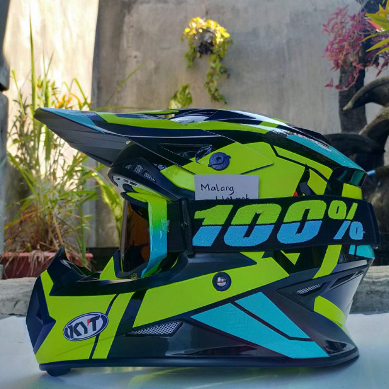 Jual Helm Cross KYT JUMPSHOT #3 YELLOW | Shopee Indonesia