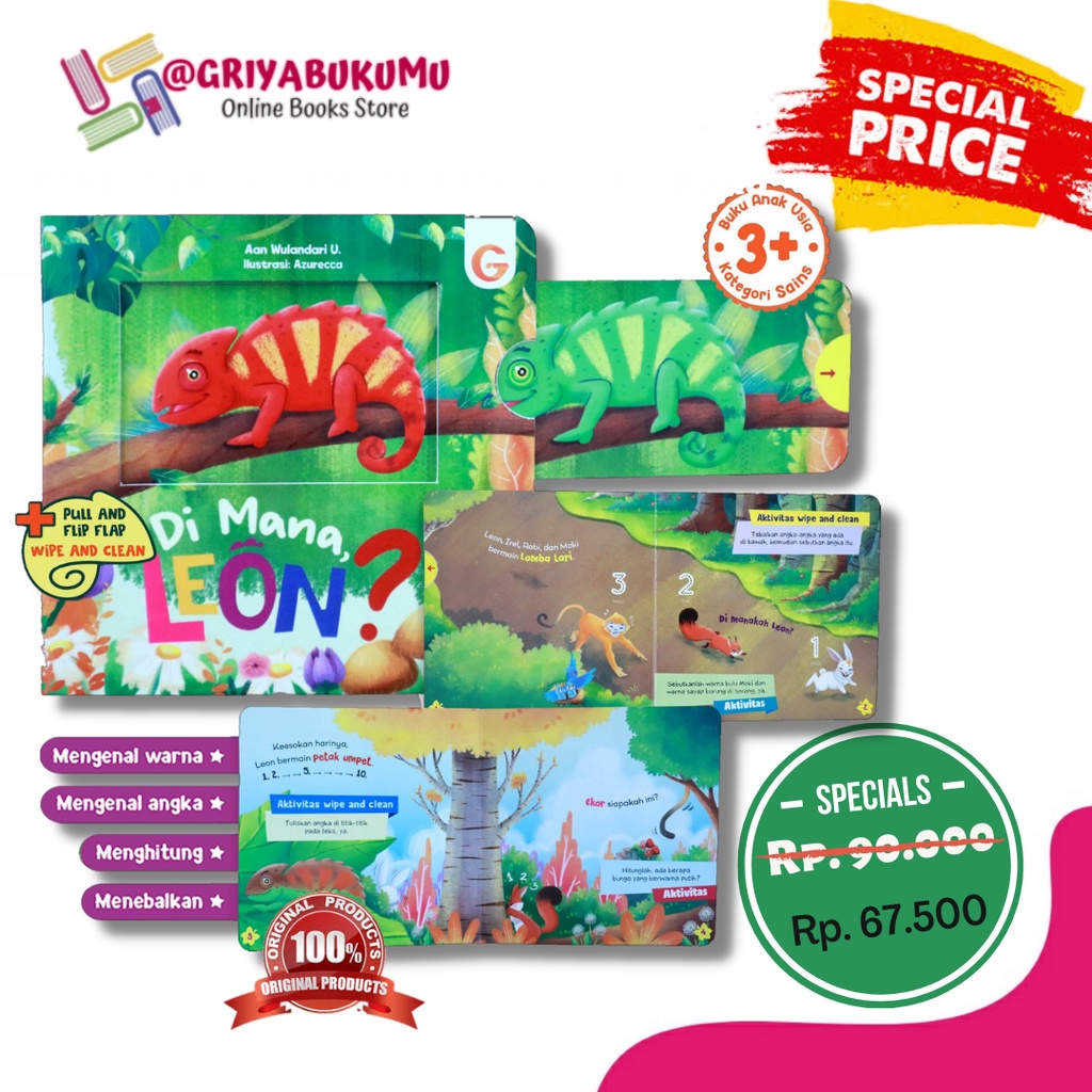 Jual BUKU CERITA ANAK : DIMANA LEON? GEMA INSANI BOARDBOOK DAN ...