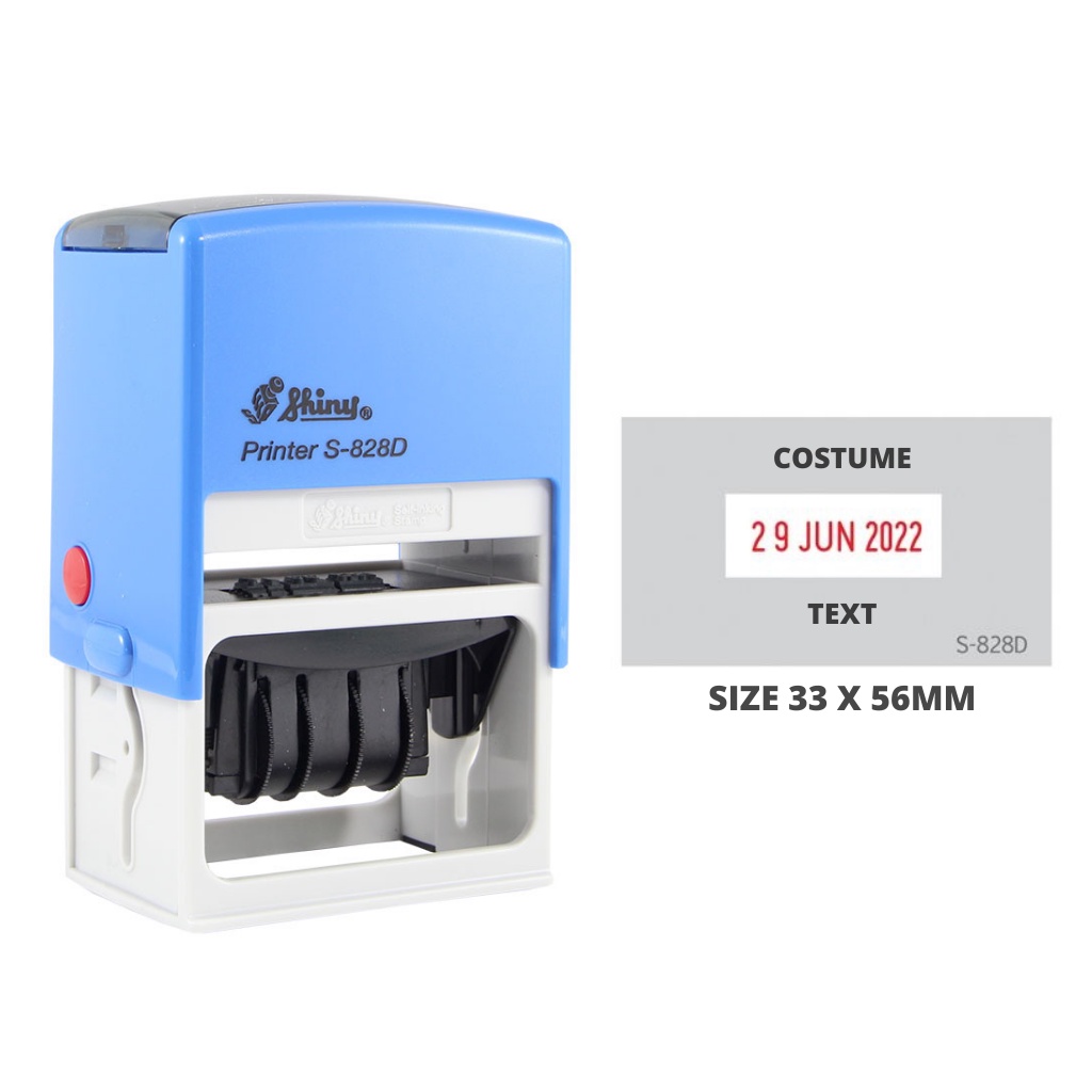 Jual Stempel Shiny Adjustable Self Inking Stamp S-828D | Shopee Indonesia