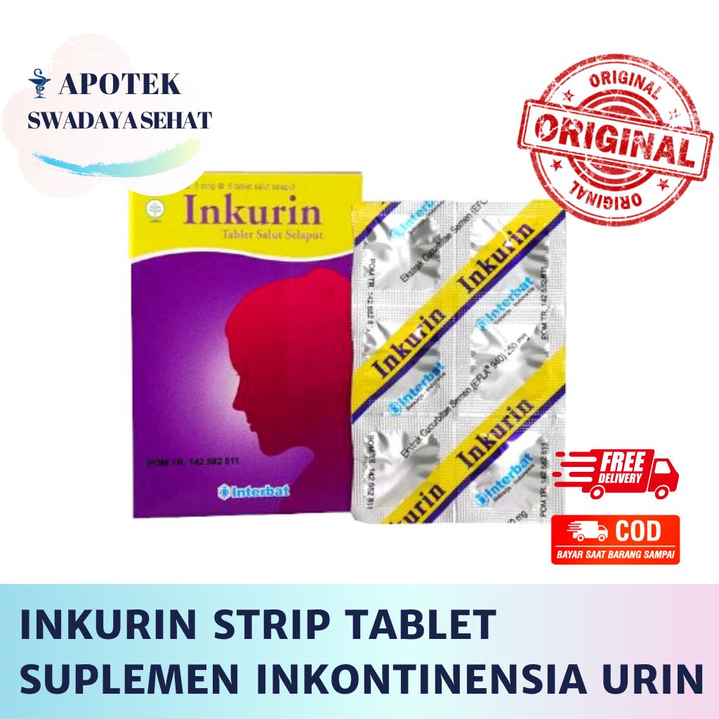 Jual INKURIN Strip Tablet - Suplemen Inkontinensia Urin Kecipirit Tidak ...