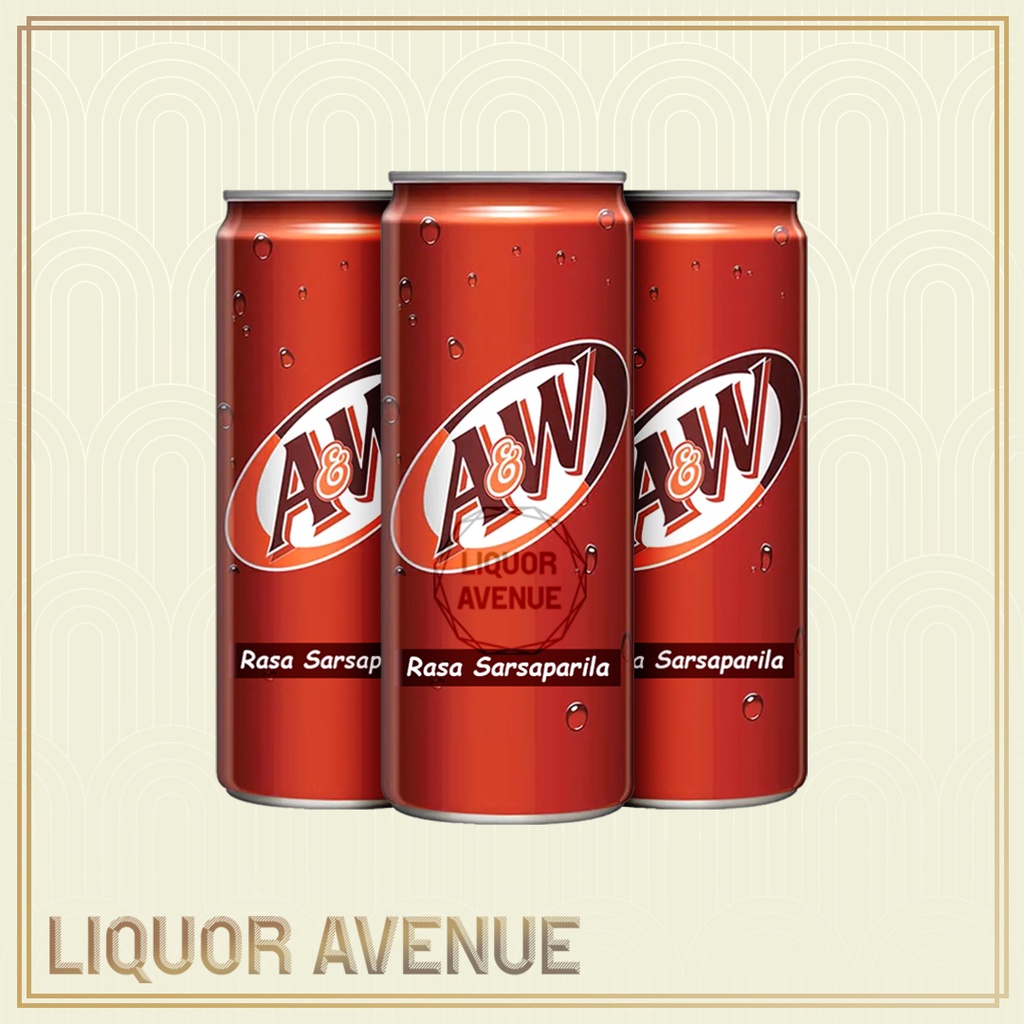 Jual A&W Sarsaparila Root Beer / AW Rootbeer Can - 3 Kaleng | Shopee ...