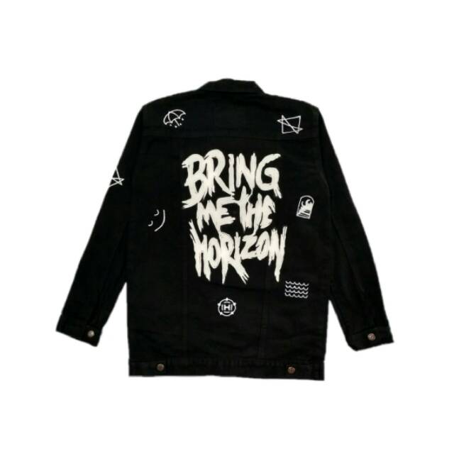 Jual "BMTH" Custom Handpainted on Denim Jacket | Shopee Indonesia