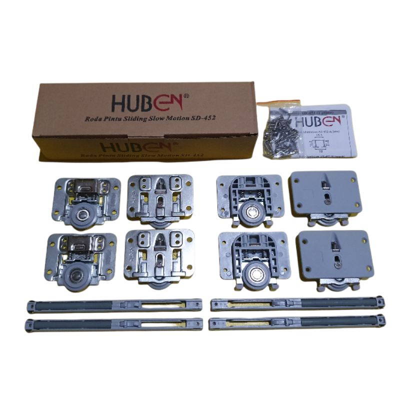 Jual RODA REL PINTU LEMARI SLIDING GESER SLOW MOTION HUBEN 452 (2 PT 2 ...