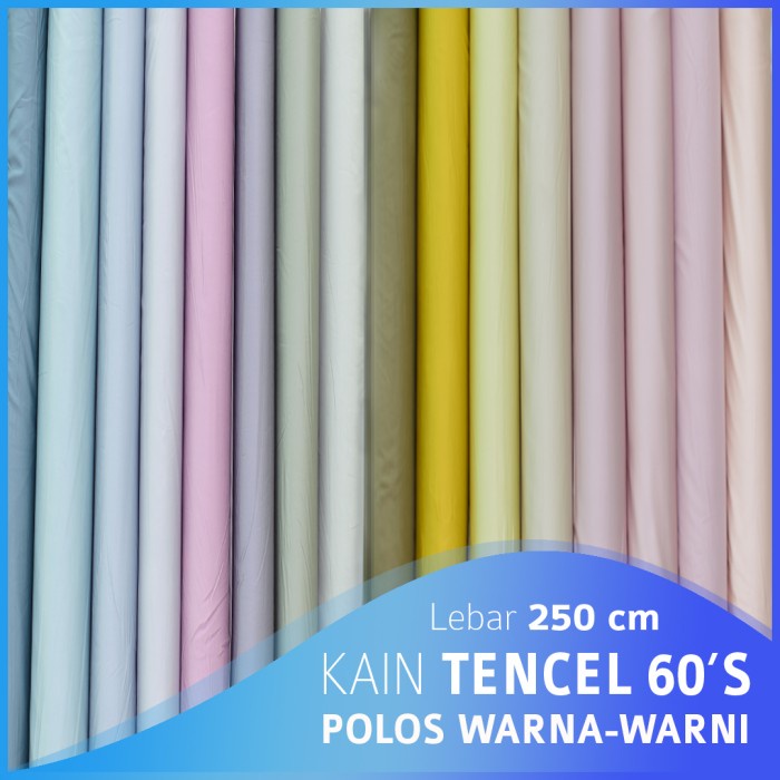 Jual Kain Tencel Polos High Quality Lebar 250 Cm Meteran Berbagai Warna ...