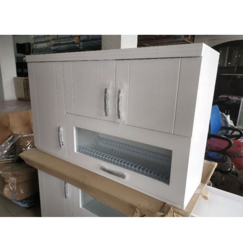 Jual kitchen set atas 3 pintu lemari dapur atas 3 pintu kayu bloktik ...