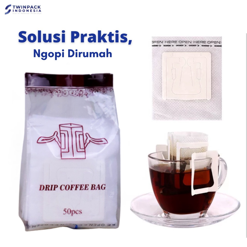 Jual Kertas Saringan Kopi Drip Coffee Drip Bag filter Isi 50pcs - Putih ...