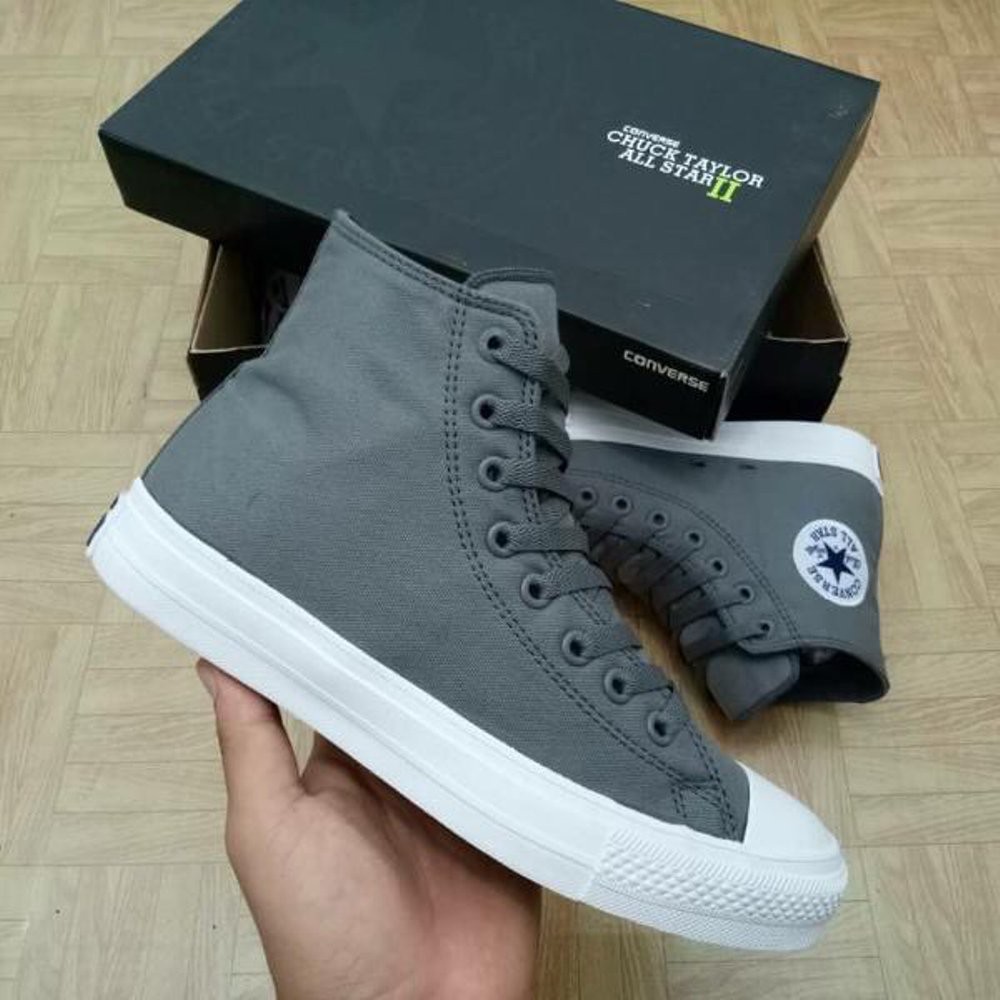 Jual Sepatu Converse All Star High CT2 Chuck Taylor II Lunarlon Grey ...
