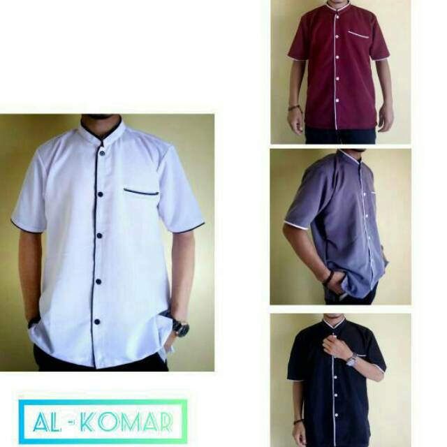 Jual Alkomar Baju koko medern list kain | Shopee Indonesia