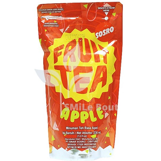 Jual Fruit Tea Pouch Sosro Apel / Campur / Blackcurrant 200ml 1 Dus ...