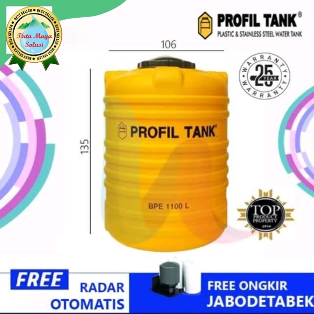 Jual Toren air tanki air TANAM PROFIL TANK BPE 1100 liter terbaru ...