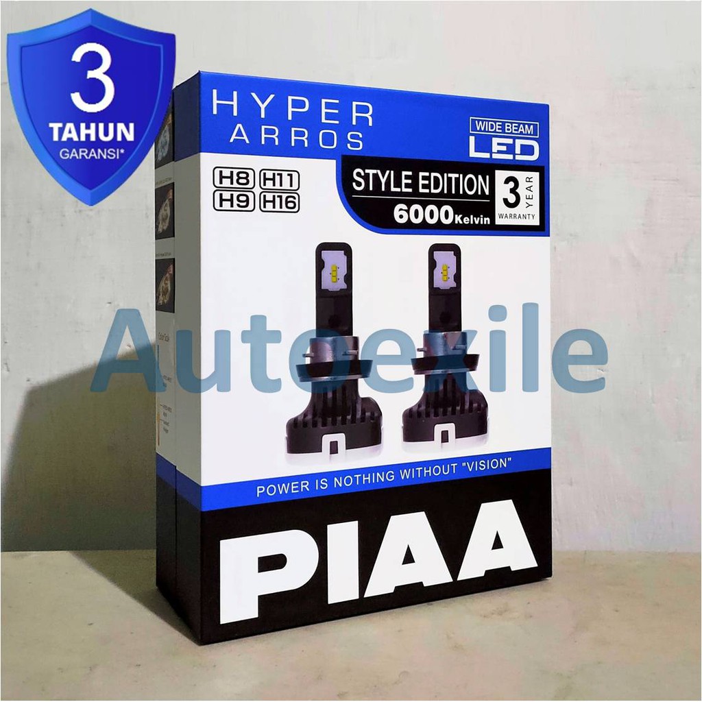 Jual PIAA LEH142E Hyper Arros LED H8 H9 H11 H16 Wide Beam 6000K Vivid Putih Lampu Mobil Xpander ...