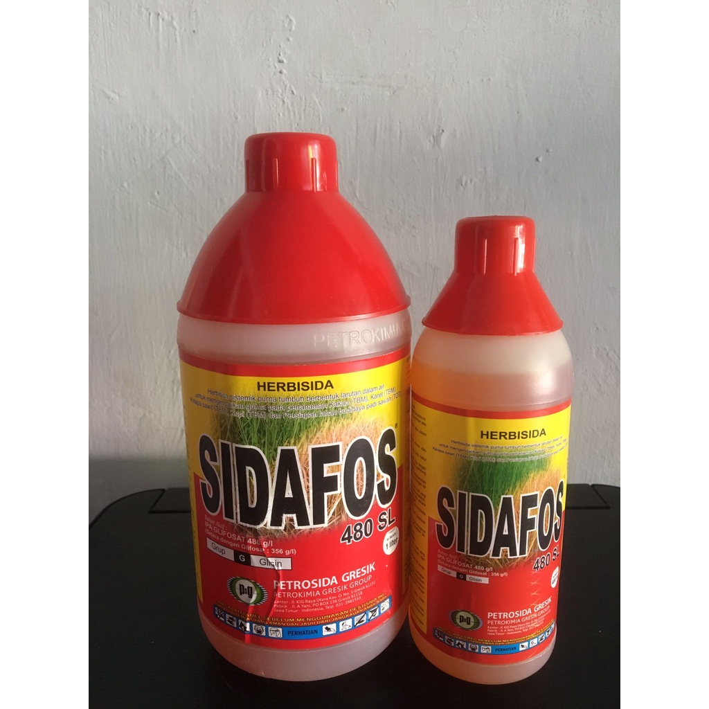 Jual SIDAFOS GLIFOSAT 480 SL 400 ML & 1Liter HERBISIDA SISTEMIK ...