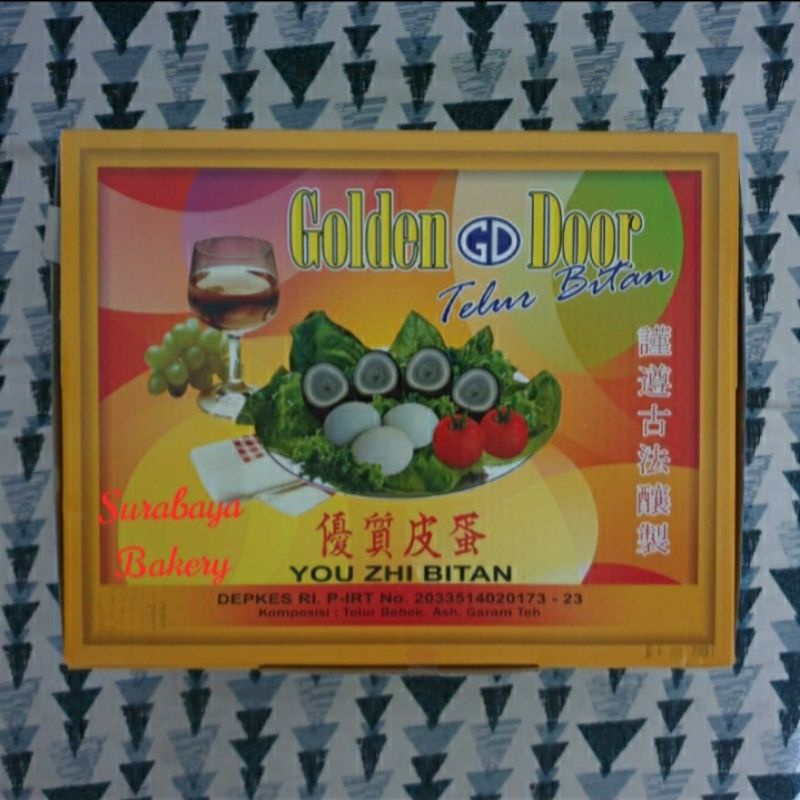 Jual Telur Pidan/Telur Bitan/Telur Bebek Pidan Golden Door | Shopee ...