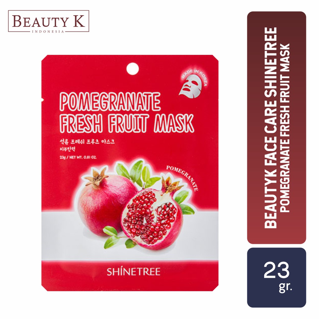 Jual BeautyK Shinetree Pomegranate Fresh Fruit Mask Sheet | Shopee Indonesia