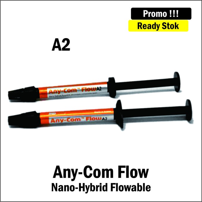 Jual Dental Composite Flow Tambalan Gigi Flow ANY COM 2 g Syringe - A2 ...