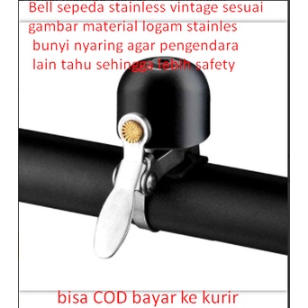 Jual Bell sepeda stainless vintage sesuai gambar material logam ...