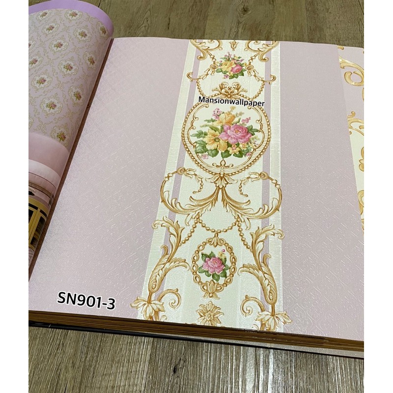 Jual Wallpaper Dinding Bunga Klasik Modern Multi Warna Mewah Shabby ...