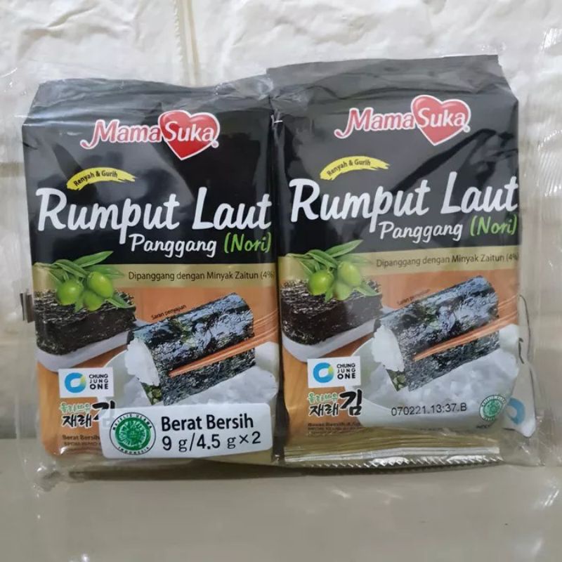 Jual MAMASUKA RUMPUT LAUT PANGGANG NORI RASA ORIGINAL(1pcs) | Shopee ...