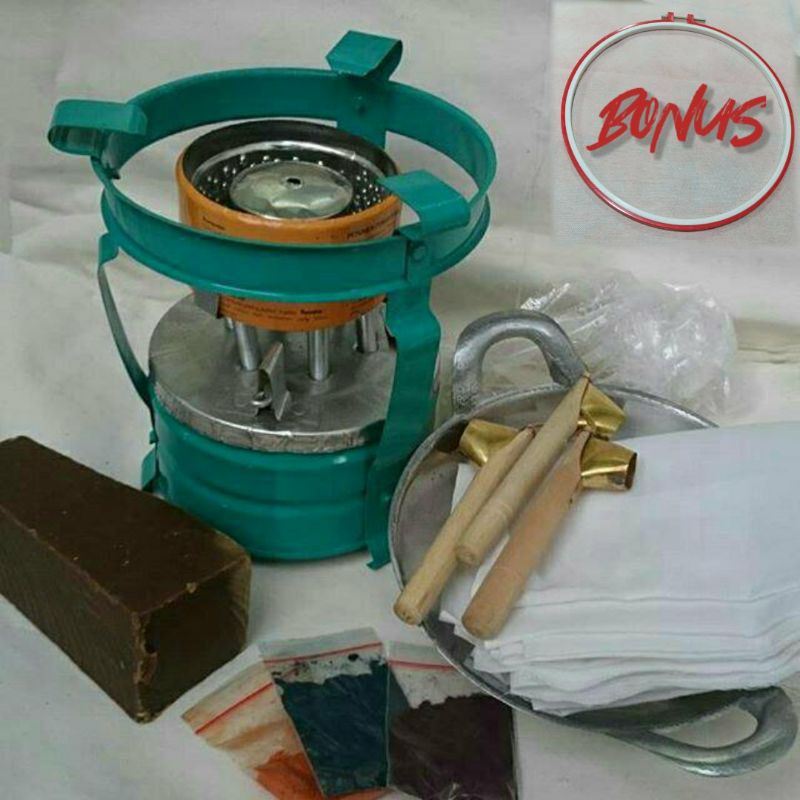 Jual Paket Alat Batik Set Lengkap | Kompor canting malam pewarna mori ...