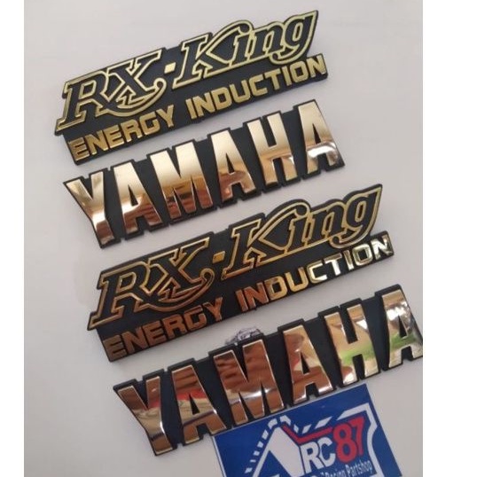 Jual EMBLEM YAMAHA + RX KING SET ( GOLD) | Shopee Indonesia