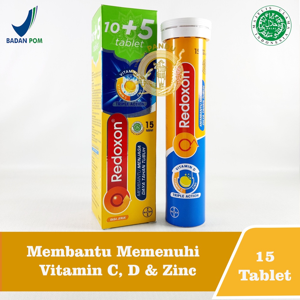 Jual REDOXON 15 TABLET (RASA JERUK) | Shopee Indonesia