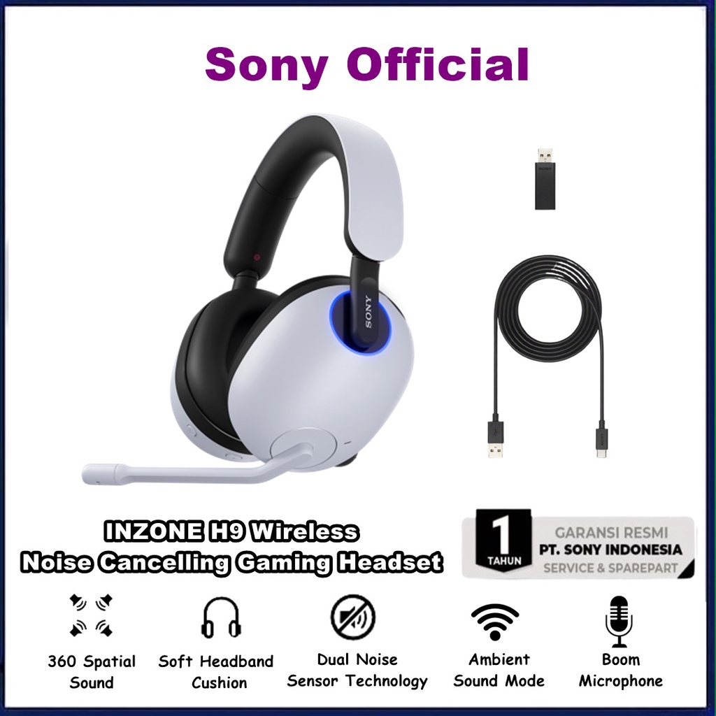 Jual Sony INZONE H9 Wireless Noise Cancelling Gaming Headset Headphone ...