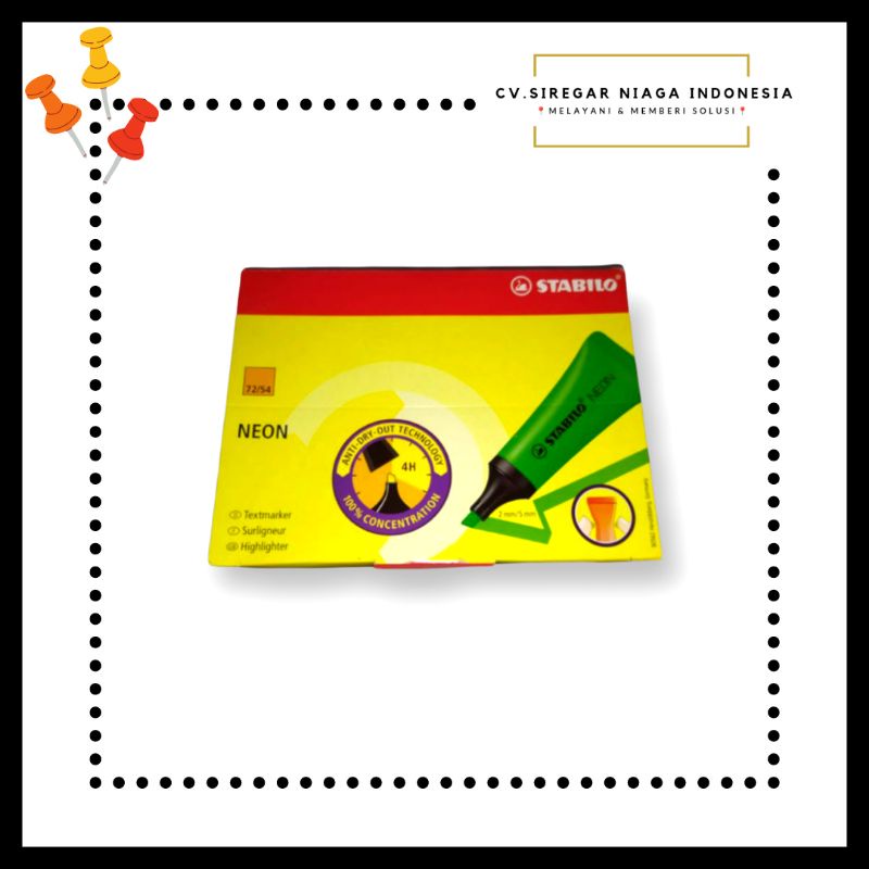 Jual (1 Pcs) Spidol Stabilo Boss Neon / Highlighter Original Warna ...