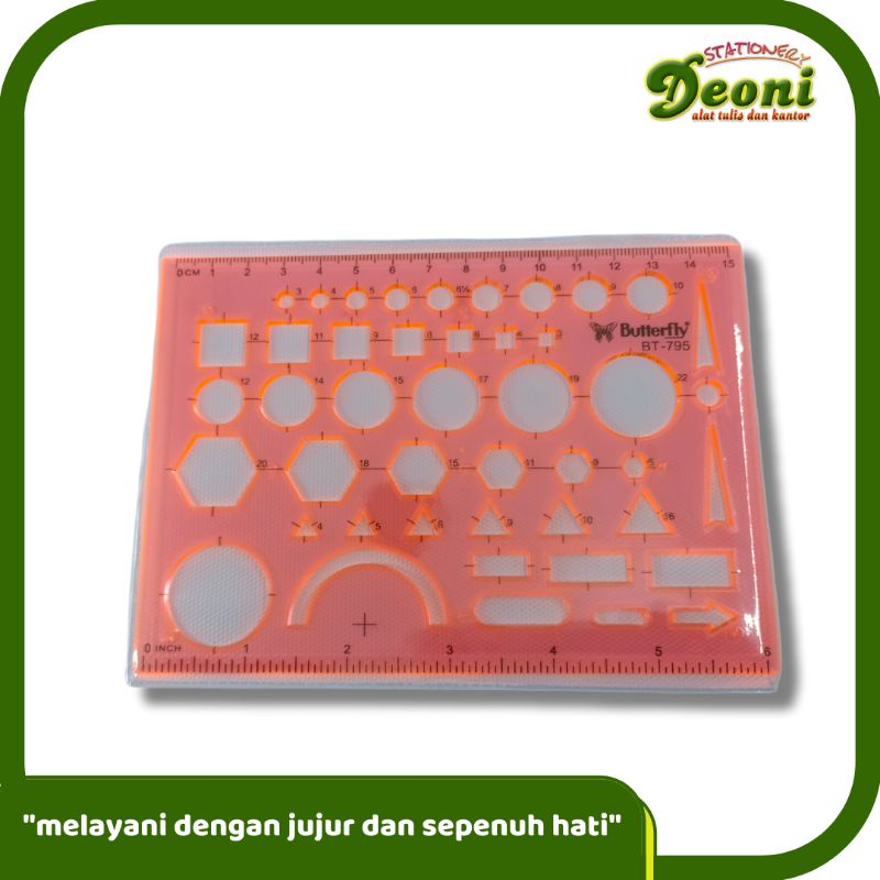Jual BUTTERFLY Template ruler BT-795 | Shopee Indonesia