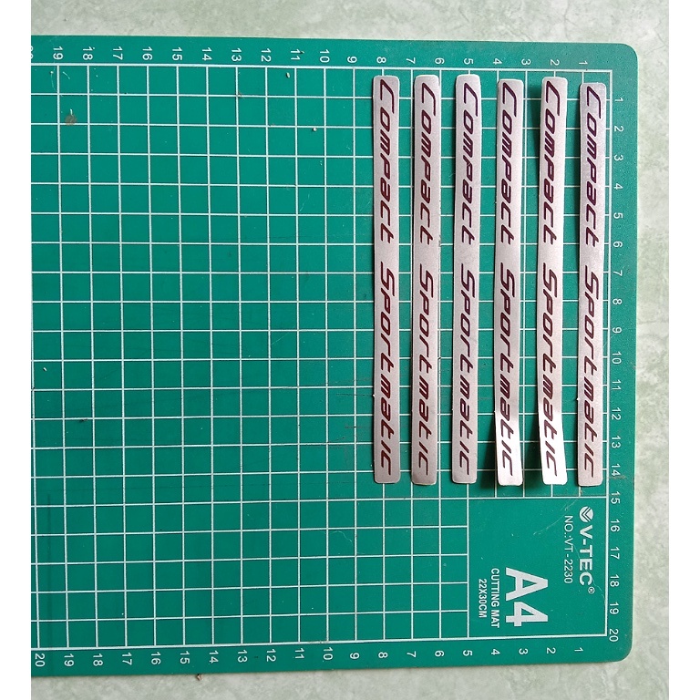 Jual stiker motor logo compact sportmatic silver isi 6pcs panjang ...