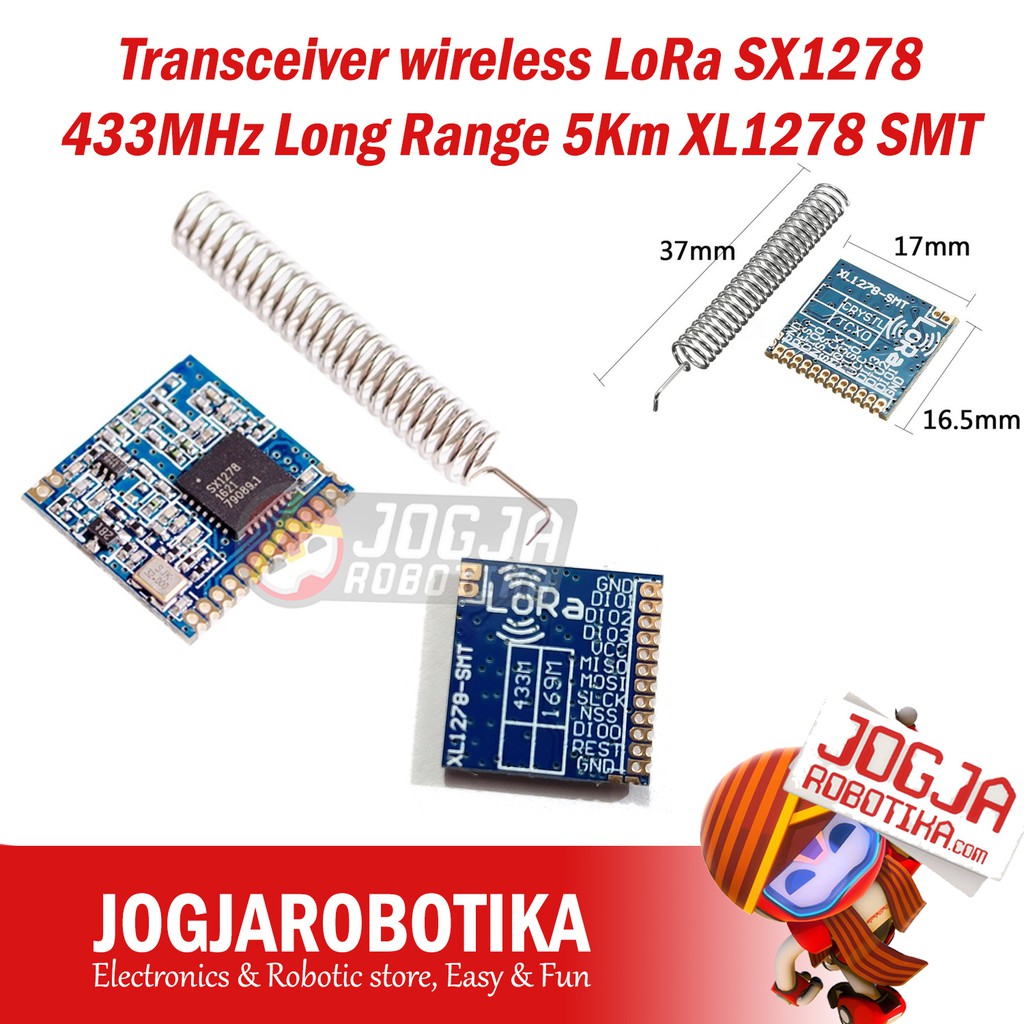 Jual Transceiver wireless LoRa SX1278 433MHz 433M Long Range 5KM XL1278 SMT | Shopee Indonesia