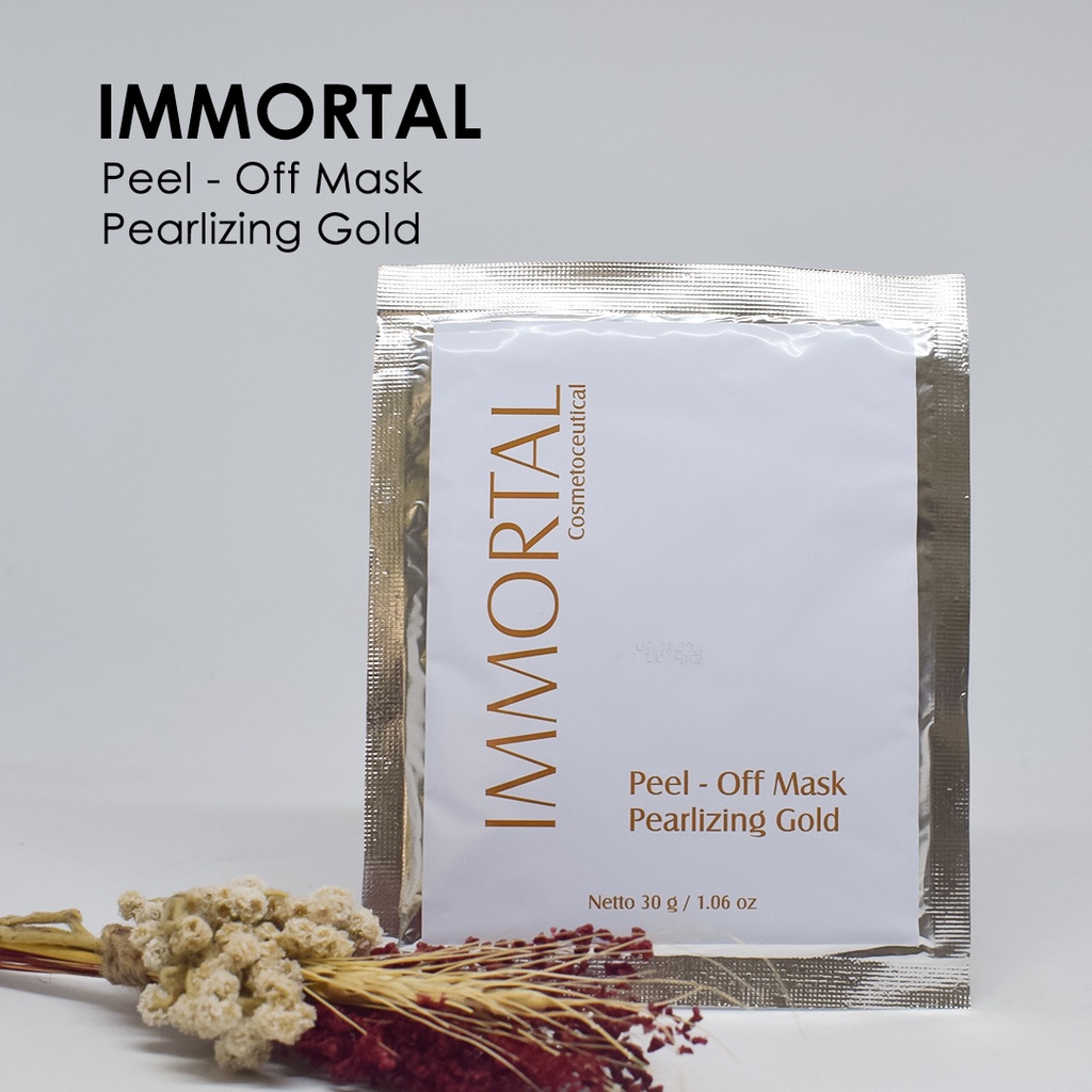 Jual IMMORTAL PEEL OFF MASK PEARLIZING GOLD - masker wajah 30gr ...