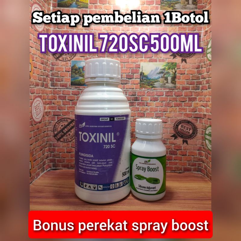 Jual Bonus perekat!!! TOXINIL 720SC 500ML Klorotalonil Fungisida bawang ...