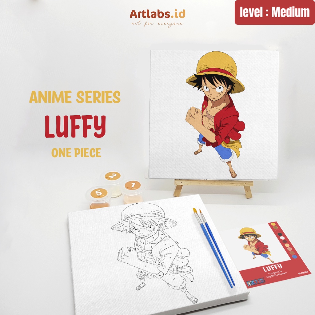 Jual LUFFY - Paint By Number 10 Color [Anime Series] | Artlabs.id ...