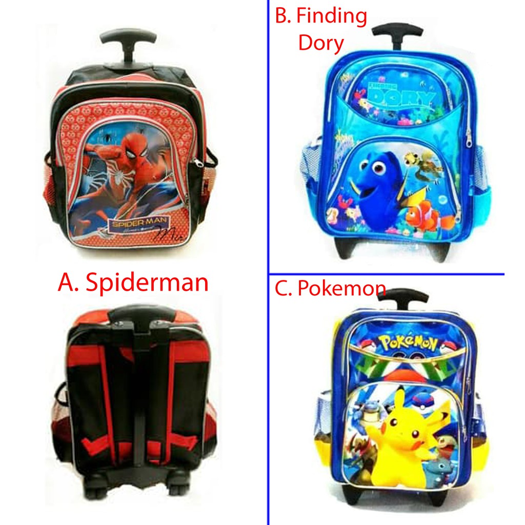 Jual Tas Ransel Trolley Anak TK Gambar Finding Dory - Pokemon ...