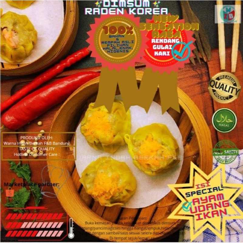Jual Dimsum Raden Korea Frozen Food / Siomay Isi asli Bandung /Siomay ...