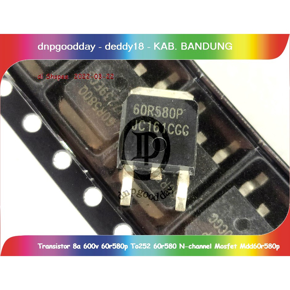 Jual Transistor 8a 600v 60r580p To252 60r580 N-channel Mosfet ...