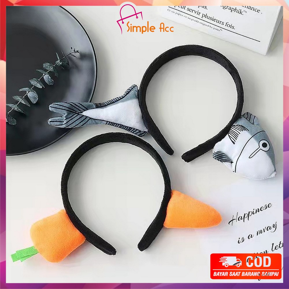 Jual DO-C489 Bando Bentuk Ikan Wortel Akseskoris Rambut Korean Style ...
