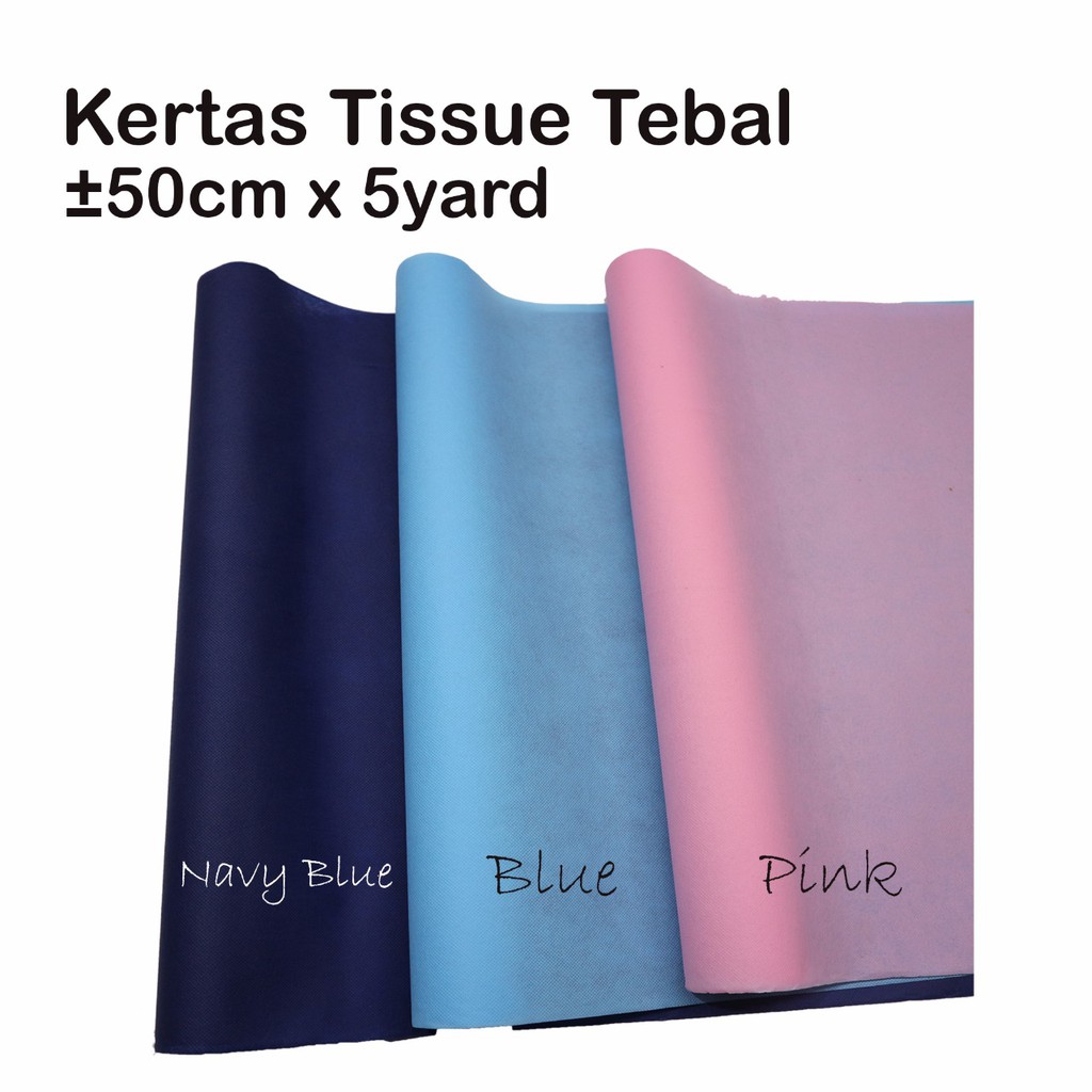 Jual Kertas Tissue Tebal ±50cm x 5 yard - Paper - Kertas Kado - Bunga ...