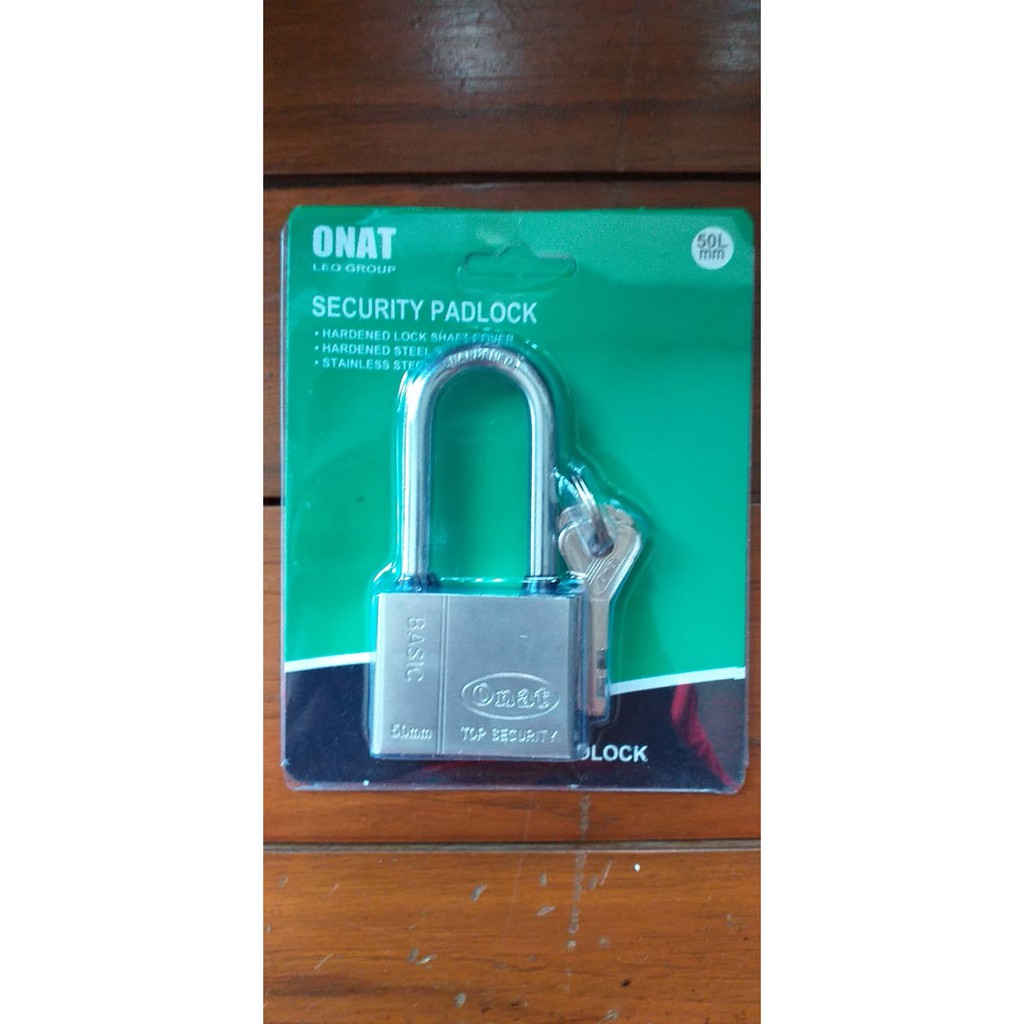 Jual KUNCI GEMBOK STAINLESS ONAT 40 MM PANJANG IRON PAD LOCK | Shopee ...