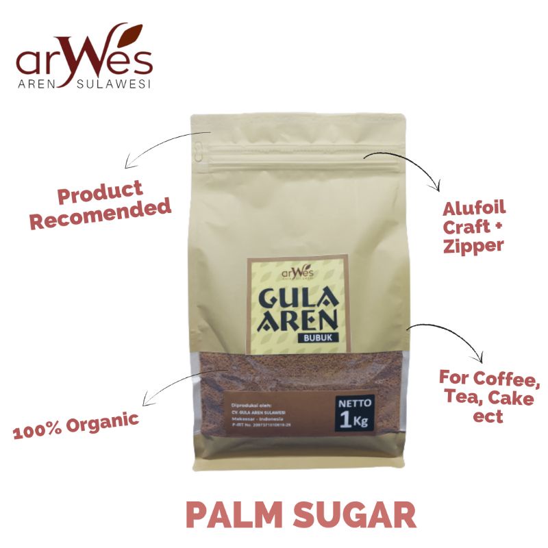 Jual Gula Aren Bubuk Palm Sugar Asli Sulawesi 1 kg - Arwes | Shopee ...