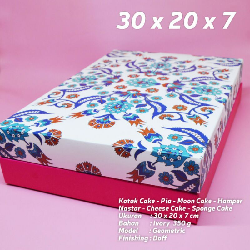 Jual kotak hampers/kotak kue/kotak souvenir Geometric 30x20 | Shopee ...