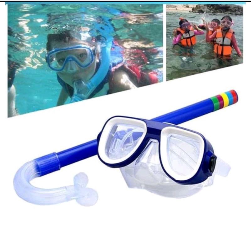 Jual snorkling kacamata renang snorkle set diving swimming goggles ...