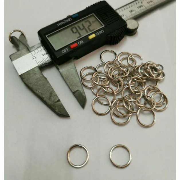 Jual ring bulat 1cm / ring O besi 10mm nikel / 10gross | Shopee Indonesia