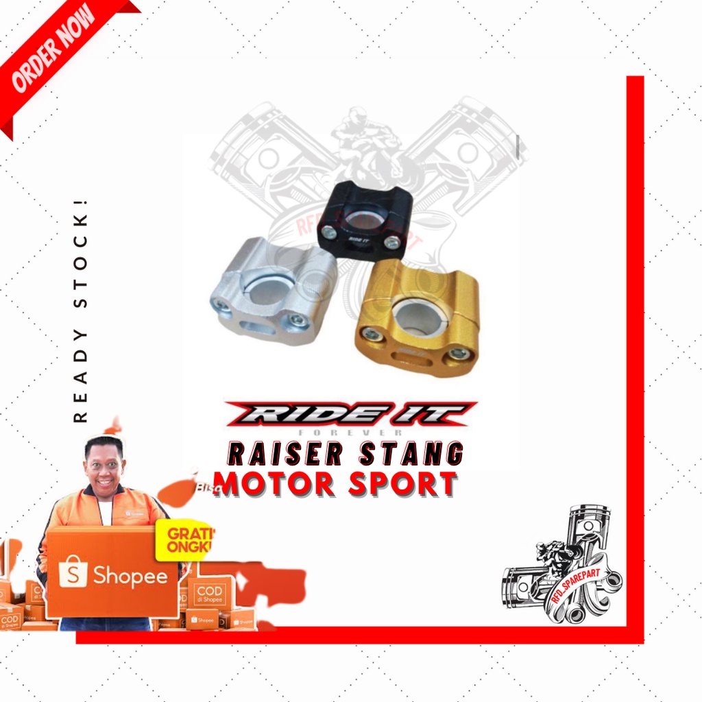 Jual Raiser riser stang vixion cb150r new fatbar rzr proteper trail ...